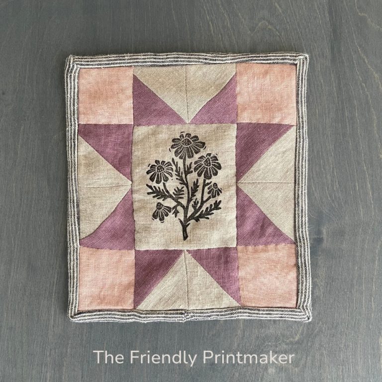 How to make a Block-Printed Wildflower Patch - The Friendly Printmaker